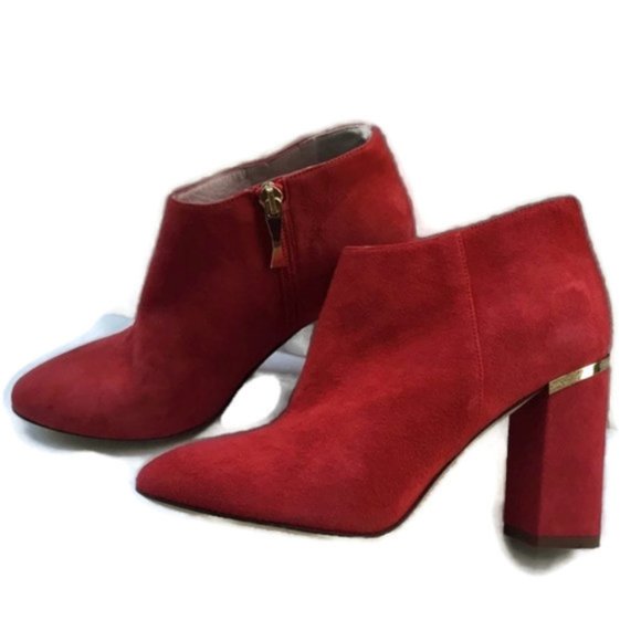 kate spade | Shoes | Kate Spade Darota Red Suede Ankle Boots 6w | Poshmark